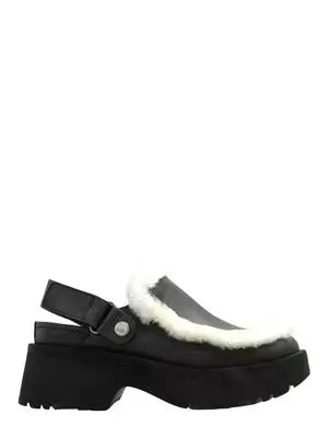 UGG 51mm Esmee Fur Trim Mules - Black