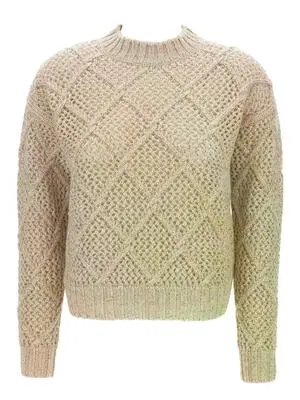 Max Mara Open-work Knit Sweater - Neutrals