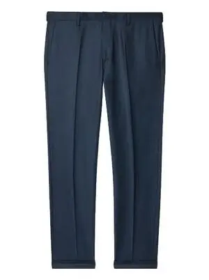 Paul Smith Slim-fit Wool-cashmere Flannel Trousers - Blue