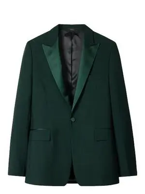 Paul Smith The Soho Tailored-fit Dark Wool-mohair Evening Blazer - Green