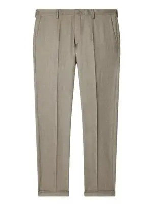 Paul Smith Slim-fit Wool-cashmere Flannel Trousers - Grey