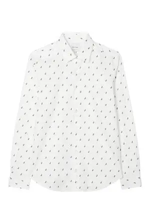 Paul Smith Super Slim-fit 'butterfly' Print Shirt - White