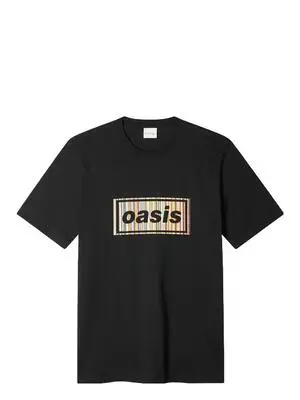 Paul Smith X Oasis 'signature Stripe' Logo T-shirt - Black
