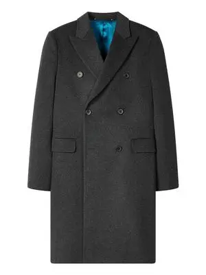 Paul Smith Wool-cashmere Blend Double-breasted Overcoat - Grey