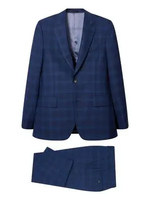 Paul Smith The Brierley Check Tropical Wool Suit - Blue