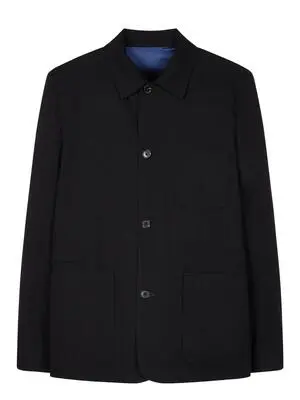 Paul Smith Two-ply Hopsack Wool Work Jacket - Black