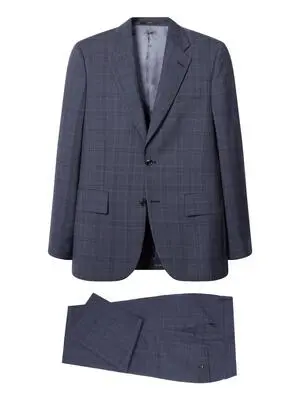 Paul Smith The Brierley Dark Navy Check Wool Suit - Blue
