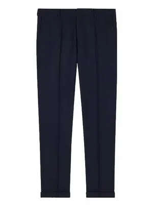 Paul Smith Slim-fit Merino Wool Trousers - Blue