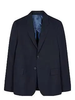 Paul Smith Dark Navy Linen Buggy-lined Blazer - Blue