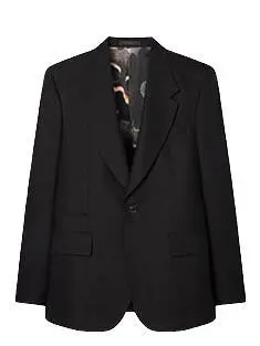 Paul Smith Textured Wool-lyocell Blazer - Black