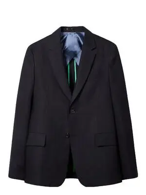 Paul Smith Dark Navy Linen Buggy-lined Blazer - Blue