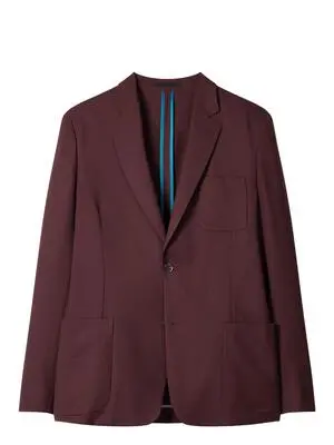 Paul Smith A Suit To Travel In Burgundy Wool Unlined Blazer - Red