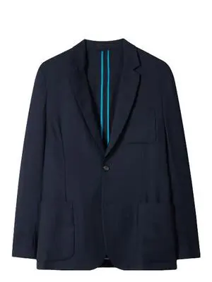 Paul Smith A Suit To Travel In Navy Wool Unlined Blazer - Blue
