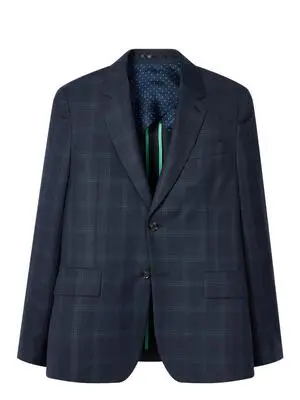 Paul Smith Navy Wool Check Buggy-lined Blazer - Blue