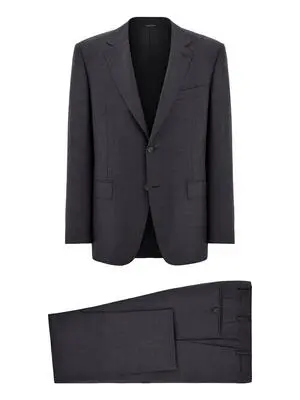 Canali Charcoal Pure Wool Suit - Grey