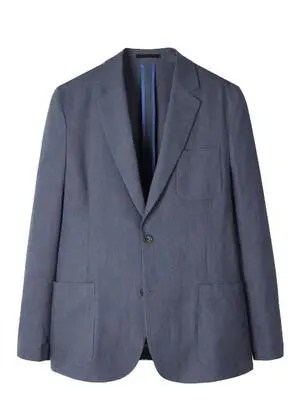PAUL SMITH Stone Linen Patch-pocket Unlined Blazer