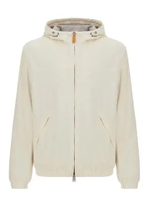 Canali Nuvola Hooded Jacket - White
