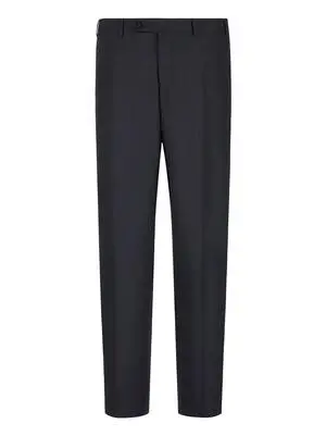 Canali Impeccabile Wool And Silk Pants - Blue
