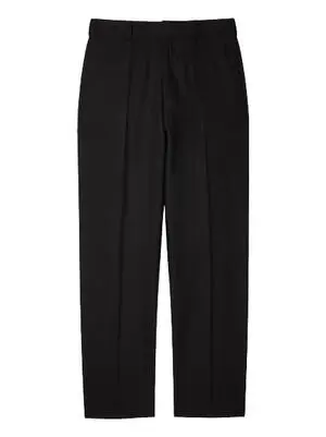 Paul Smith Wool-lyocell Straight-fit Trousers - Black