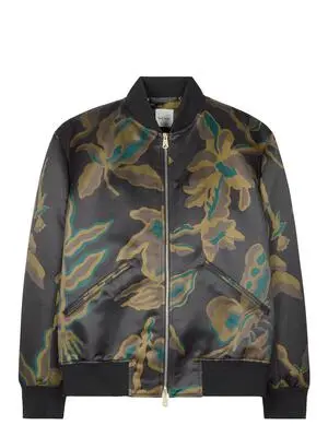 Paul Smith Printed Bomber Jacket - Brown