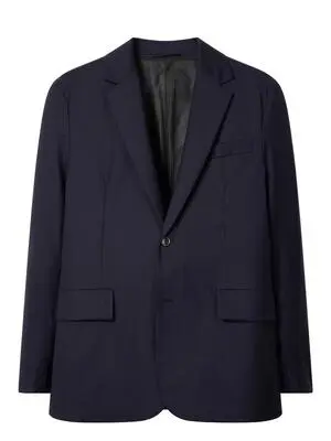 Paul Smith Navy 'storm System' Technical Wool Blazer - Blue