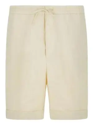 Canali Linen Bermuda Shorts - White