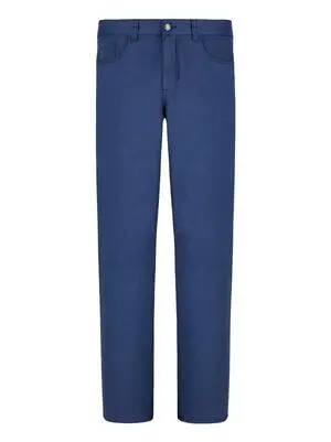 Canali Five-pocket Cotton-lyocell Blend Trousers - Blue