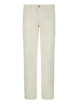 Canali Five-pocket Cotton-lyocell Blend Trousers - White