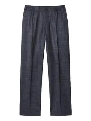 Paul Smith Wool-silk Elasticated-waist Trousers - Blue