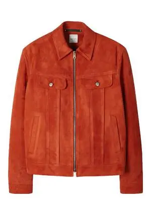 Paul Smith Suede Trucker Jacket - Orange
