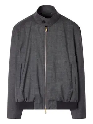 Paul Smith Storm System Merino Wool Bomber Jacket - Grey