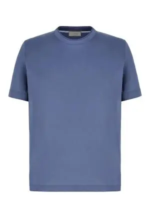 Canali Dusty T-shirt In Filoscozia Cotton - Blue