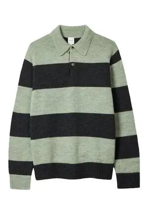 Paul Smith Block Stripe Polo Sweater - Green