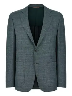 Canali Brianza Kei Pure Wool Jacket - Green