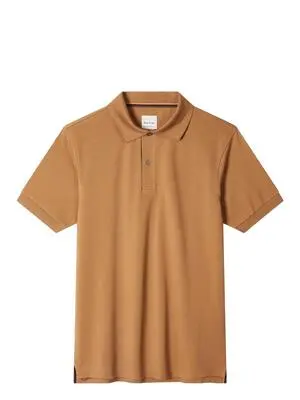 Paul Smith Tan 'artist Stripe' Placket Polo Shirt - Brown