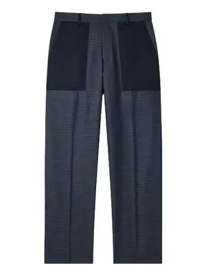 Paul Smith Check Wool Trousers - Blue