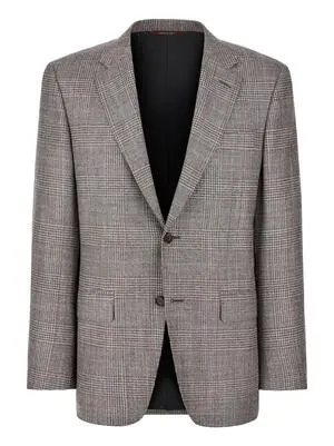 Canali Wool, Silk, And Cashmere Single-breasted Jacket - Green