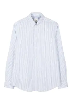 Paul Smith Classic-fit Light Mixed-stripe Shirt - Blue