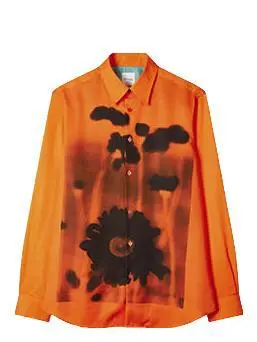Paul Smith Field Flowers' Print Lyocell Shirt - Red