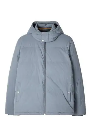 Paul Smith Light Down Jacket With Detachable Hood - Blue