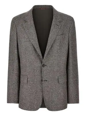Canali Wool-blend Jacket - Beige
