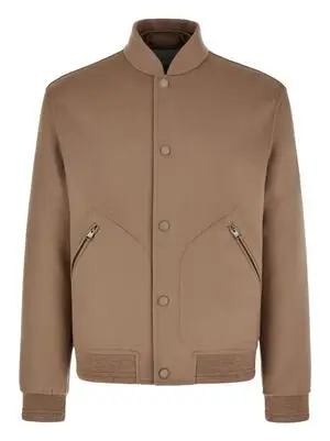 Canali Double Cashmere And Wool 3-in-1 Bomber Jacket - Beige