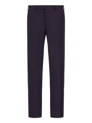 Canali Wool Flannel Pants - Blue