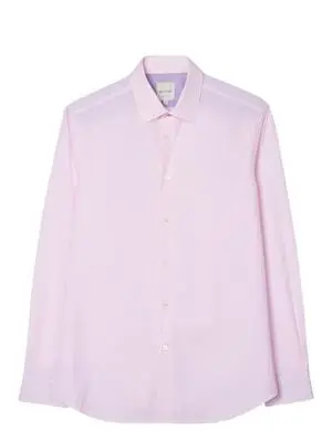 Paul Smith Tailored-fit Light End-on-end Cotton Shirt - Pink