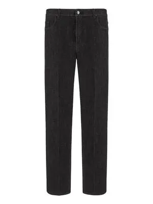 Canali Five-pocket Denim Pants - Black