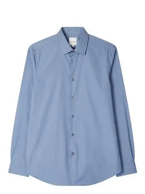 Paul Smith Tailored-fit Cotton Poplin Shirt - Blue