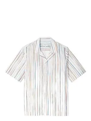 Paul Smith Signature Pinstripe' Short-sleeve Shirt - White