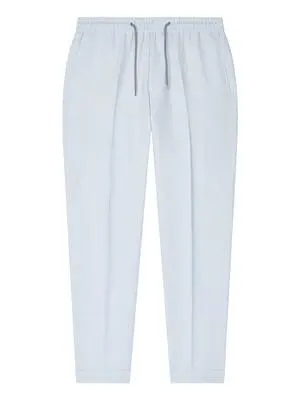 Paul Smith Linen Drawstring Trousers - Blue