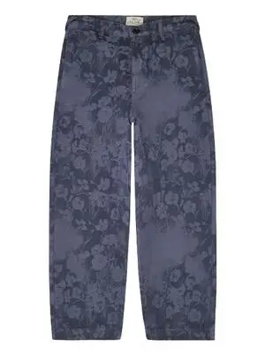 PAUL SMITH + LEE Indigo Jacquard Tapered Trousers - Blue