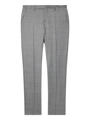Paul Smith Windowpane Check Wool Trousers - Grey